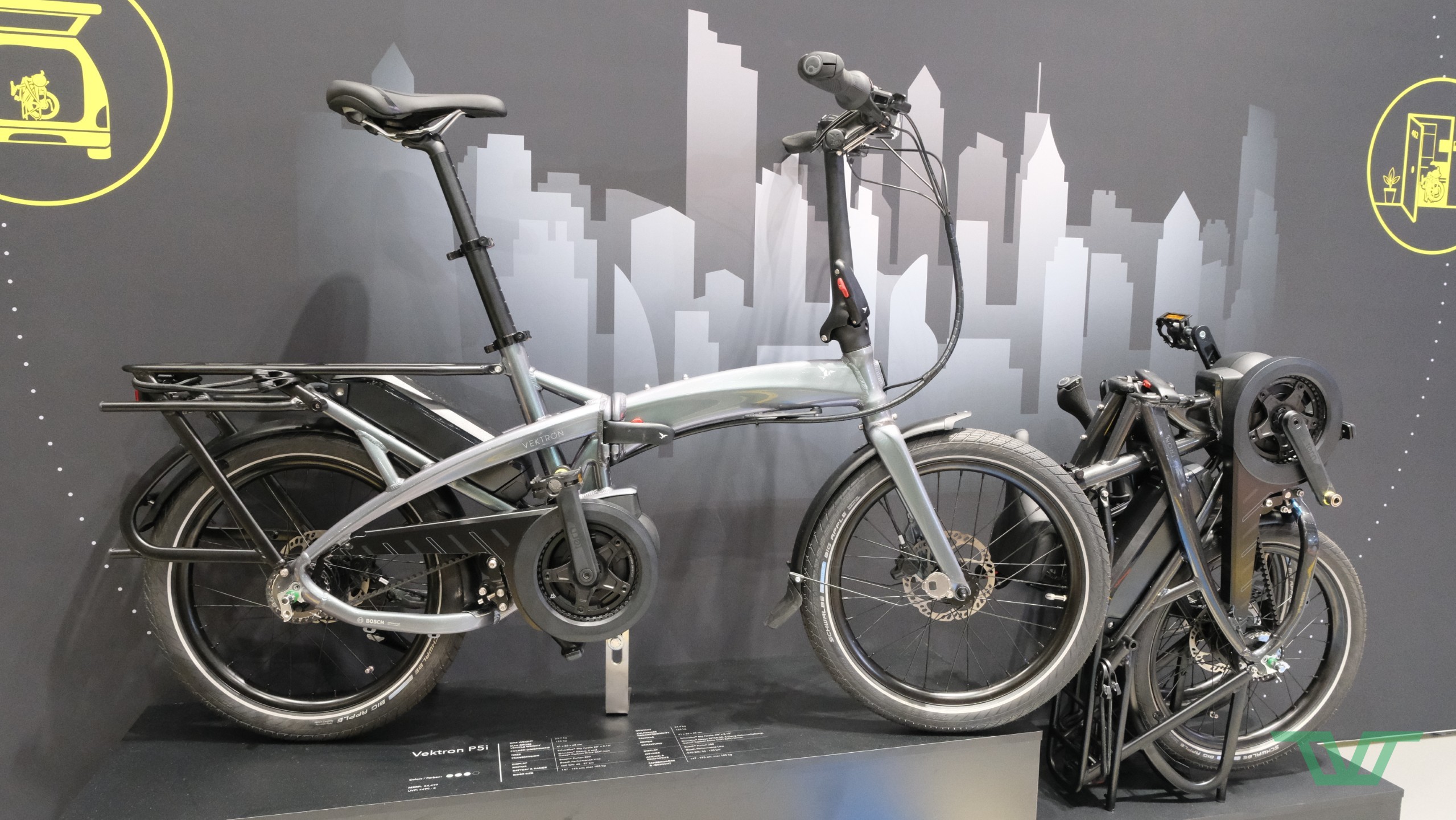 Le vélo pliant électrique Tern Vektron gagne une courroie, le système ...